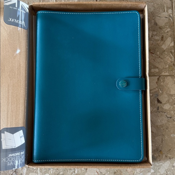 filoFAX | Office | Filofax Original A4 Leather Folio In Dark Aqua ...